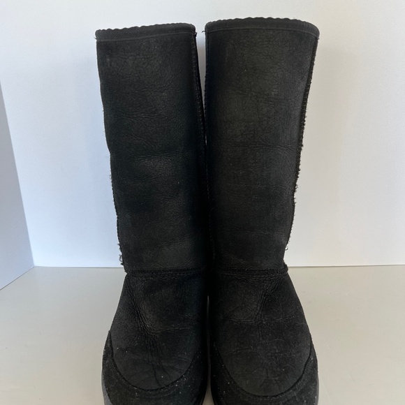 UGG | Shoes | Gently Worn Ultra Tall Black Uggs Size 7 Tasman Braid ...